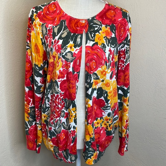 Laura Scott | Sweaters | Laura Scott Floral Cardigan Sweater | Poshmark